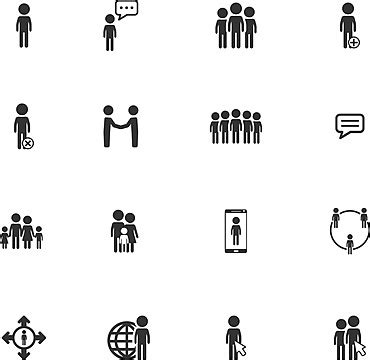 Community Simply Icons Contract Conversation Male Vector Contract