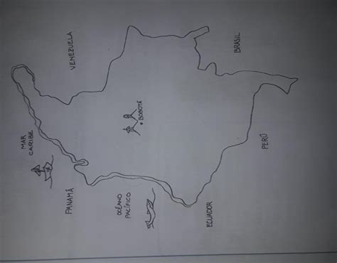Observar Un Mapa De Colombia Y Dibuja Un Mapa De Colombia Y Ubica Donde
