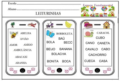 Fichas De Leitura Para Imprimir Image To U