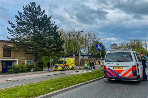 Gewonde Motorrijder Na Ongeval Met Auto Spaanseweg Rotterdam