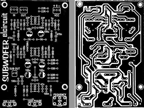 Subwoofer Filter NE5532 Schematic PCB Electronic Circuit