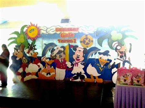 Mickey And Minnie Mouse Nautical Styro Backdrop Mickey Mouse Birthday