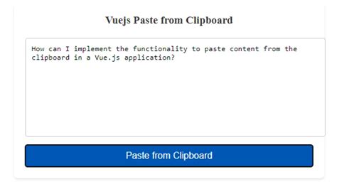 vue copy to clipboard onclick button vue js paste from clipboard