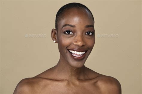 Happy Nude Black Woman Against A Beige Background Stock Photo By Rawpixel