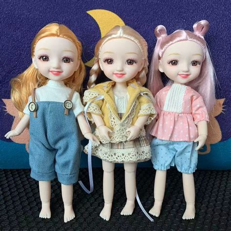 New Cm Doll Movable Joint Bjd Doll Diy Naked Cute Smile Brown