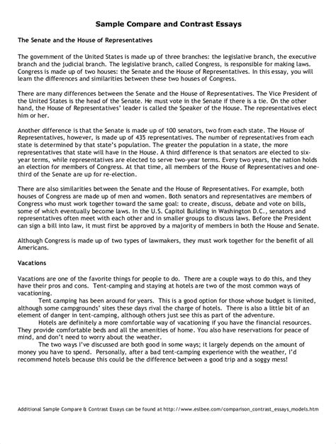 Comparative Essay 10 Examples Format Pdf