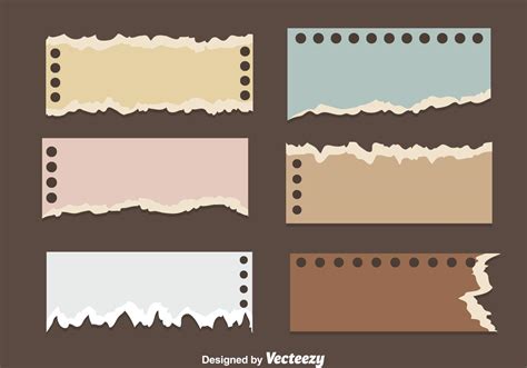 Ripped Note Paper Vectors 95225 Vector Art At Vecteezy