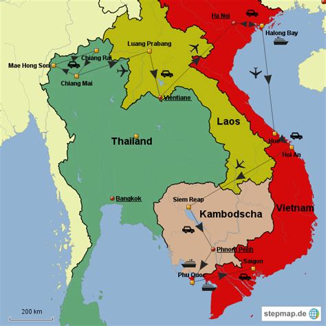 Stepmap S Dostasien Landkarte F R Asien