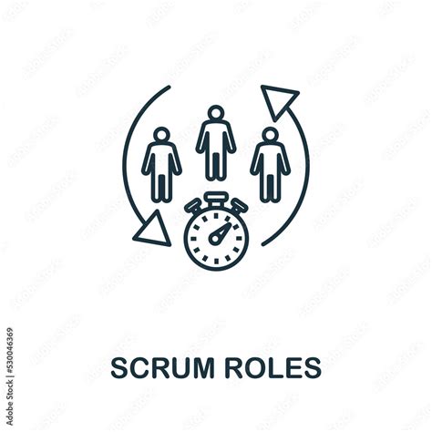 Stockvector Scrum Roles Icon Simple Element From Agile Method