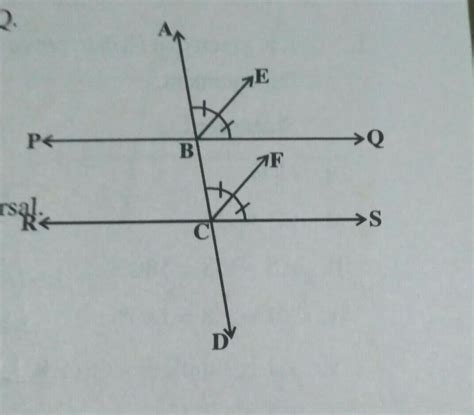 If A Transversal Intersects Two Lines Such That The Bisectors Of A Pair
