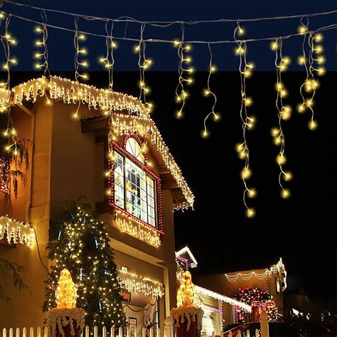 TolleTour Led Eisregen Lichterkette Außen und Innen 200 LEDs 10m IP44