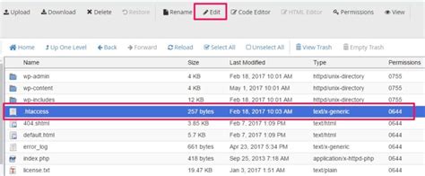 cara membuat file htaccess di cpanel hosting support portal