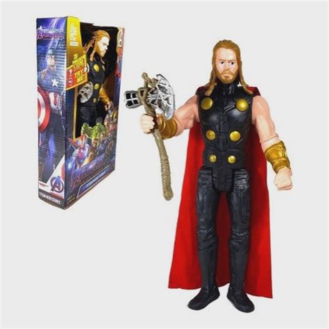 Boneco Thor C Som Articulado E Luz Marvel 30cm Grande Top No Shoptime