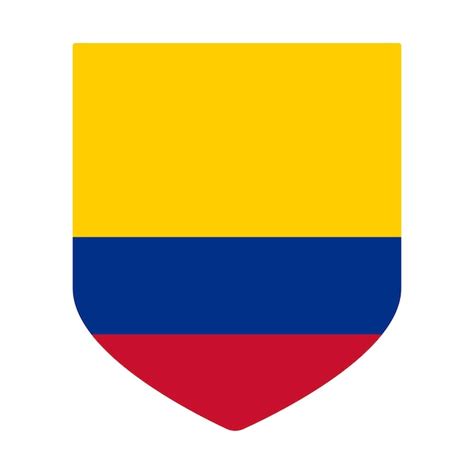 Bandera de colombia en forma de diseño bandera de columbia Vector Premium