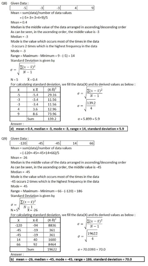 calculate the mean median mode range and standard deviation of the data 5 3 3 4 9