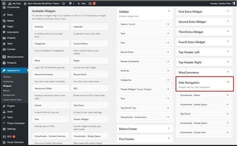 Side Navigation Menu Visualmodo WordPress Themes Guides