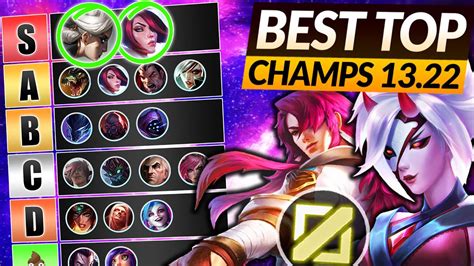 NEW TOP LANE Champions TIER LIST For 13 22 LoL Meta Guide YouTube