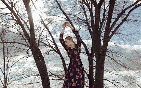 Wallpaper Sunlight Trees Women Outdoors Model Sky Snow Winter