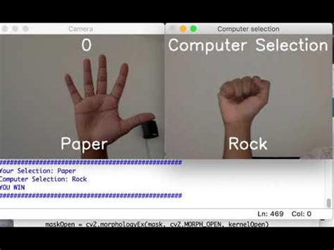 ROCK PAPER SCISSORS GAME USING OPENCV AND PYTHON YouTube