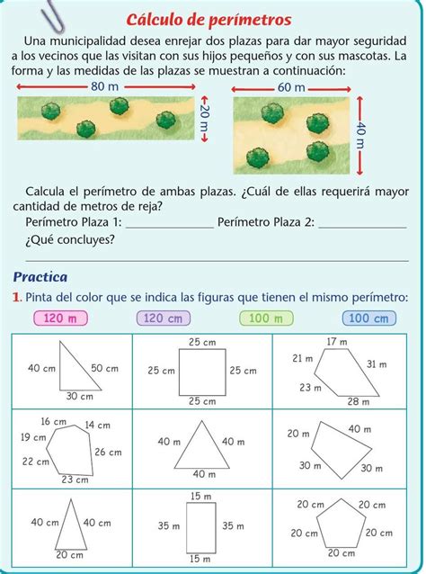 Perimetros Actividades de geometría Actividades de matematicas
