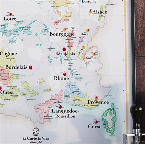 Affiche La Carte Des Vins De France X Cm L Inatelier