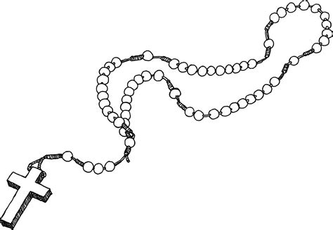 Rosary Line Art