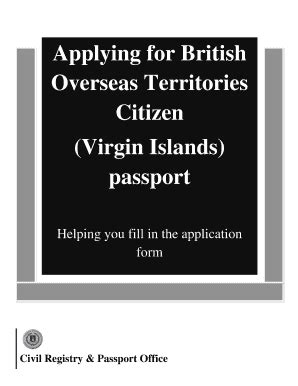 Fillable Online Bvi Gov Passport Government Of The Virgin Islands