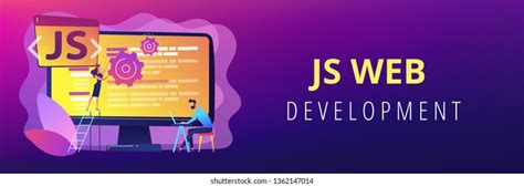 vektor stok programmers using javascript programming language on tanpa royalti 1331328194