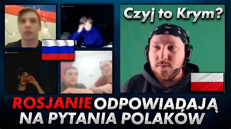 Rosjanie odpowiadający na pytania Polaków YouTube