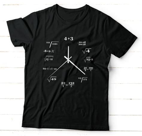 Math T Shirt Math Clock Math Lovers Gift Math Nerd Shirts Etsy Nerd