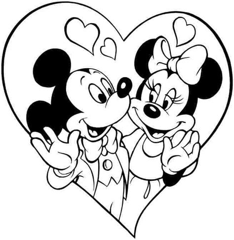 Printable Disney Valentine Coloring Pages