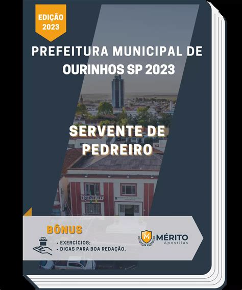 Apostila Servente de Pedreiro Prefeitura de Ourinhos SP 2023 Mérito