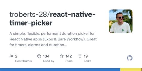GitHub Troberts 28 React Native Timer Picker A Simple Flexible