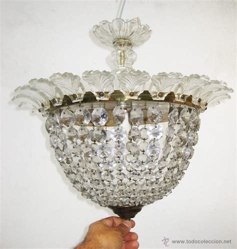 FANTASTICA LAMPARA ANTIGUA CRISTAL BACCARAT FRANCIA AÑOS 30 CHANDELLIER