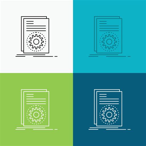 Code Executable File Running Script Icon Over Various Background