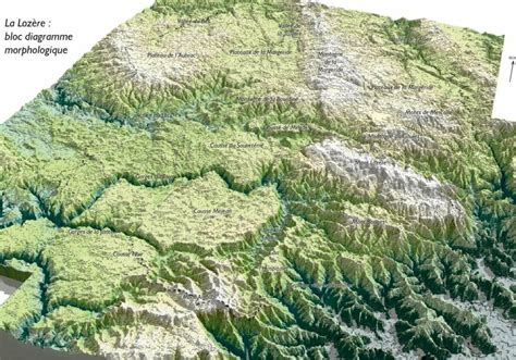 Carte Lozère paysages et reliefs d un département atypique
