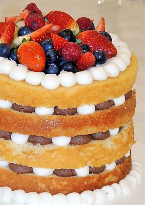 Naked Cake Ou Bolo Pelado Tamb M Combina Festas Infantis Cake