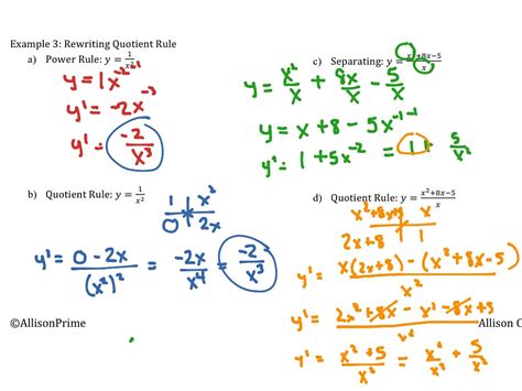 2 4 Product Rule And Quotient Rule Example 3 Math Calculus