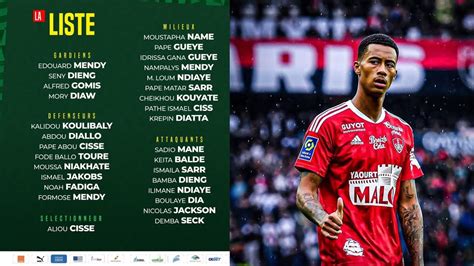 Voici la liste dAliou Cissé avec des nouveaux joueurs comme Noah