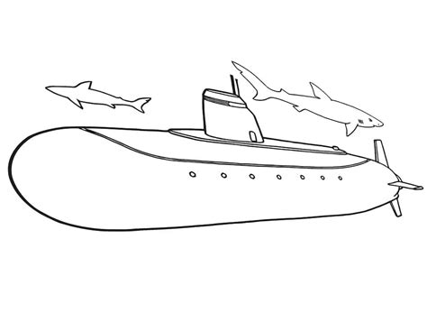 Coloriage Un Sous marin télécharger et imprimer gratuit sur