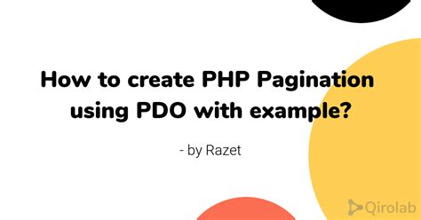 how to create php pagination using pdo with example qirolab