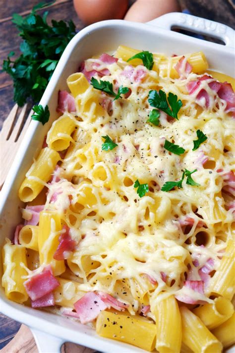 Nudel Schinken Gratin