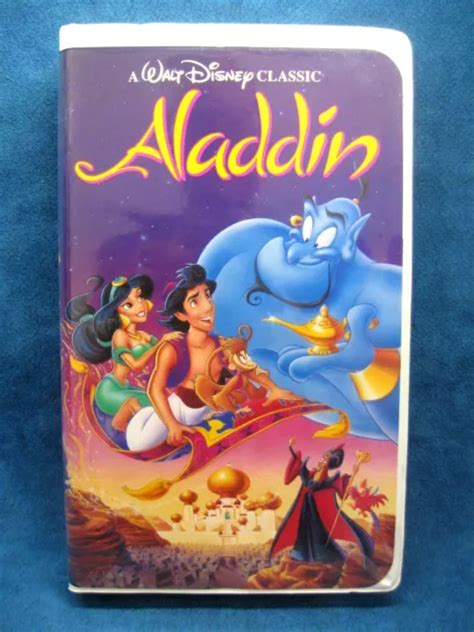 RARE WALT DISNEY ALADDIN édition diamant noir VHS Excellent ÉTAT DE