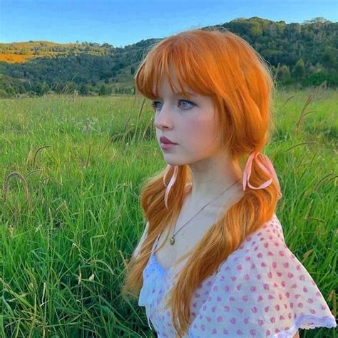 Orange Hair Red Hair Pretty Hairstyles Wig Hairstyles Coffee Hair Long Length Hair Fantasy
