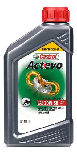 Aceite Castrol Actevo T W Moto Lubricante Mineral L
