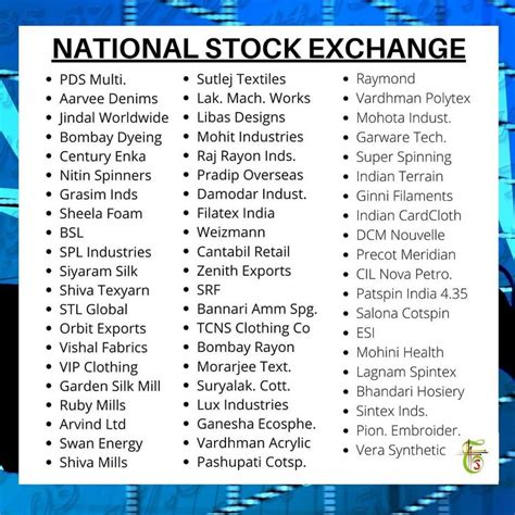 List Of Textile Companies Listed On Indian Stock Exchange NSE BSE