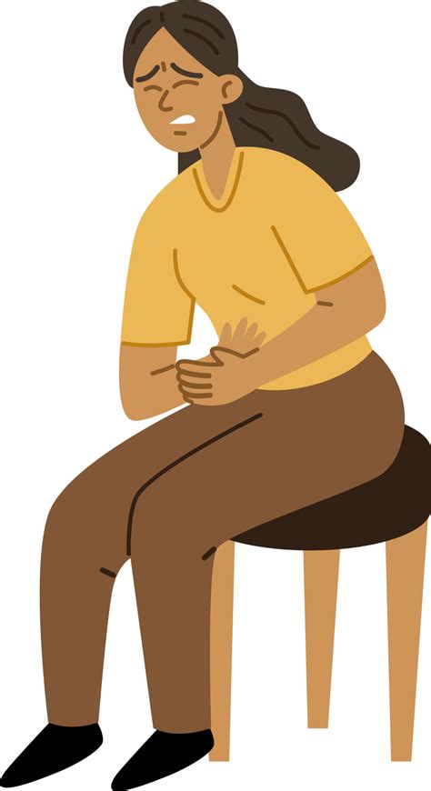 Uma F Mea Paciente Tem Abdominal Dor Png