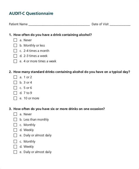 A Question Sheet With The Words How Do You Have Drinking Alcohol In