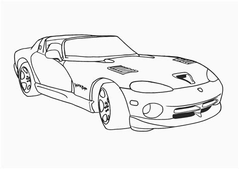 Coloriage Voiture sport tuning 147042 Transport Dessin à