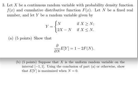 solved 3 let x be a continuous random variable with
